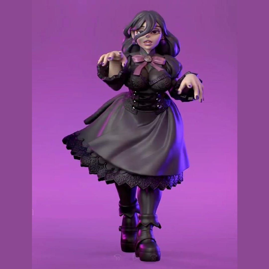 MAYA Hex Witch Fanart | 3D Printed Resin Collectible Figure | DIY Kit ...