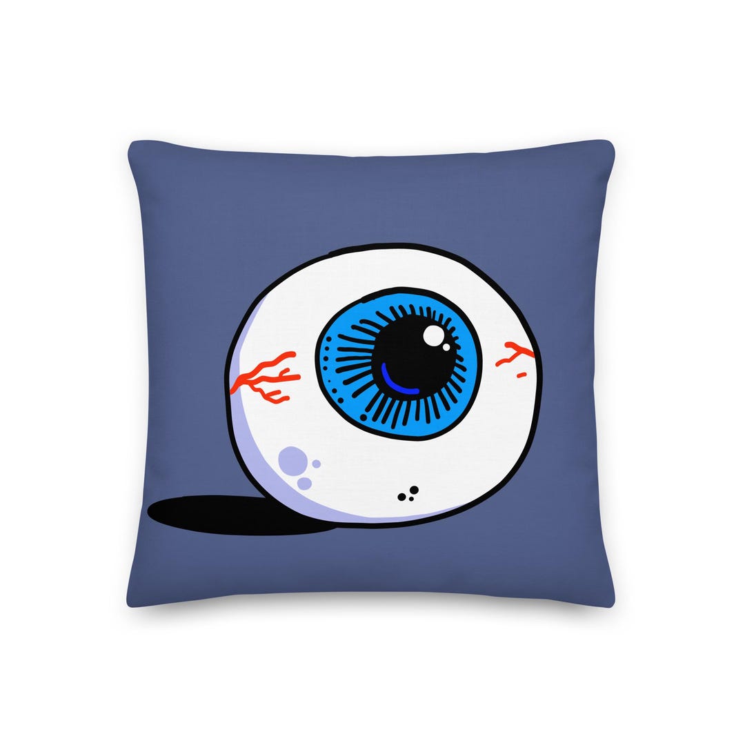 Eyeball - Cartoon Art Premium Pillow - Etsy