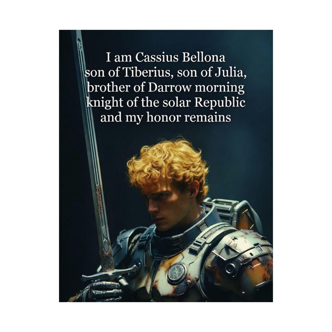 Red Rising Cassius Bellona Matte Vertical Poster - Etsy