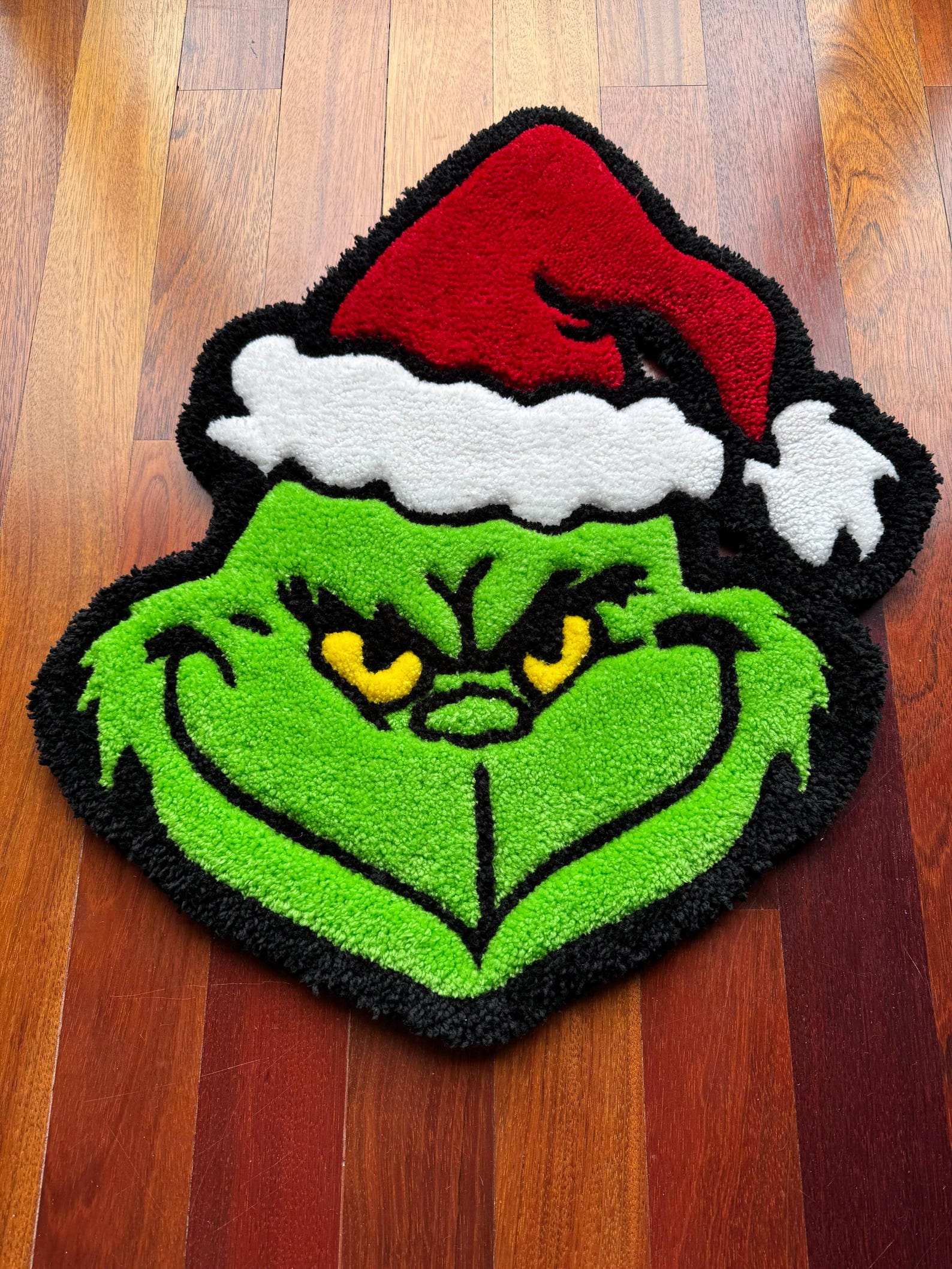 Grumpy Green Holiday Rug – Hand-tufted Christmas Monster Decor | Funny ...