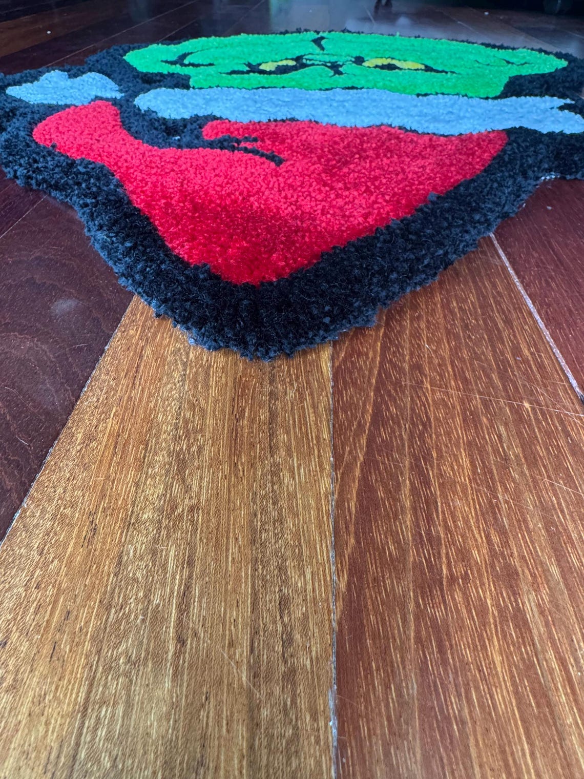 Grumpy Green Holiday Rug – Hand-tufted Christmas Monster Decor | Funny ...
