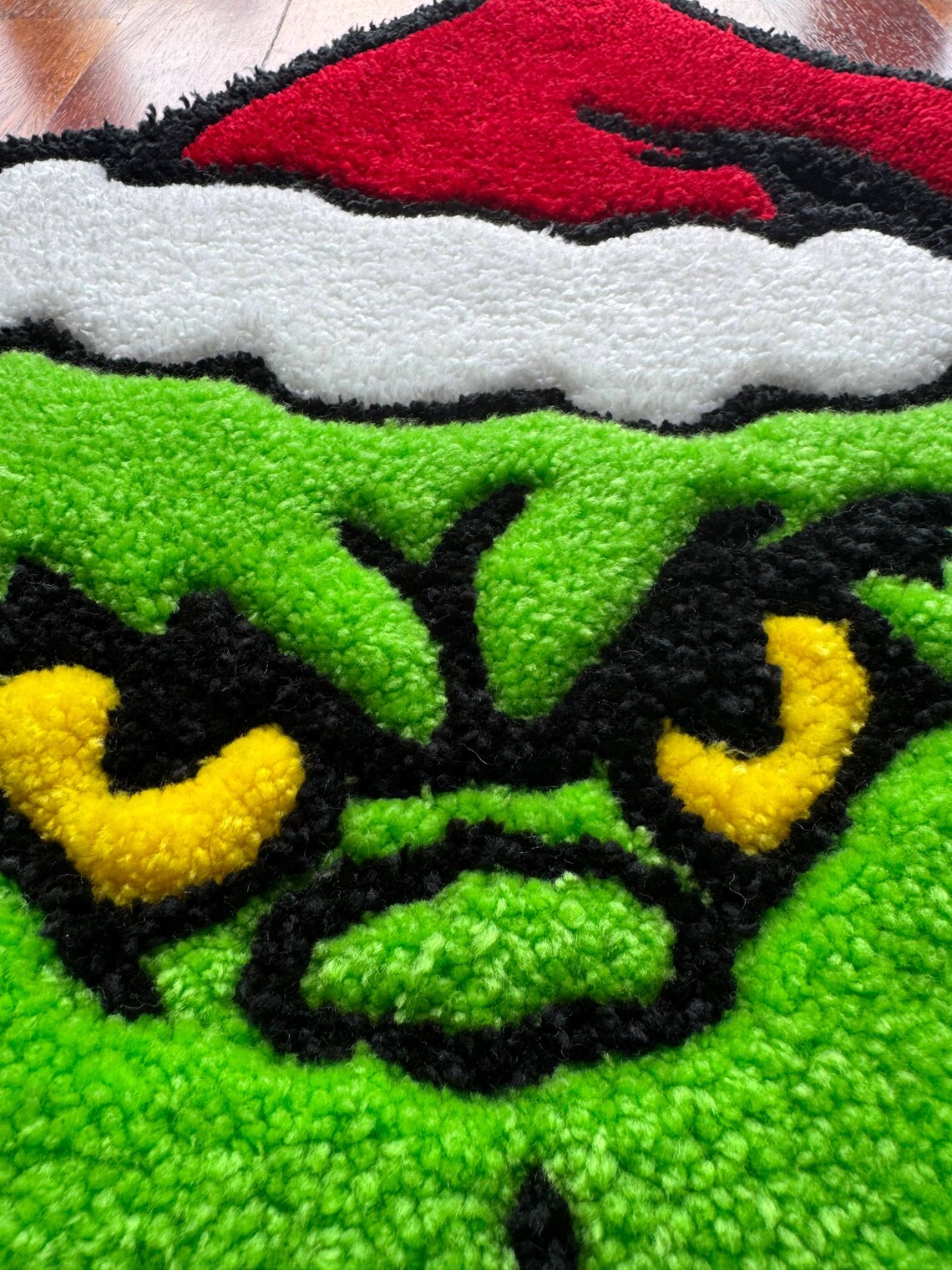 Grumpy Green Holiday Rug – Hand-tufted Christmas Monster Decor | Funny ...