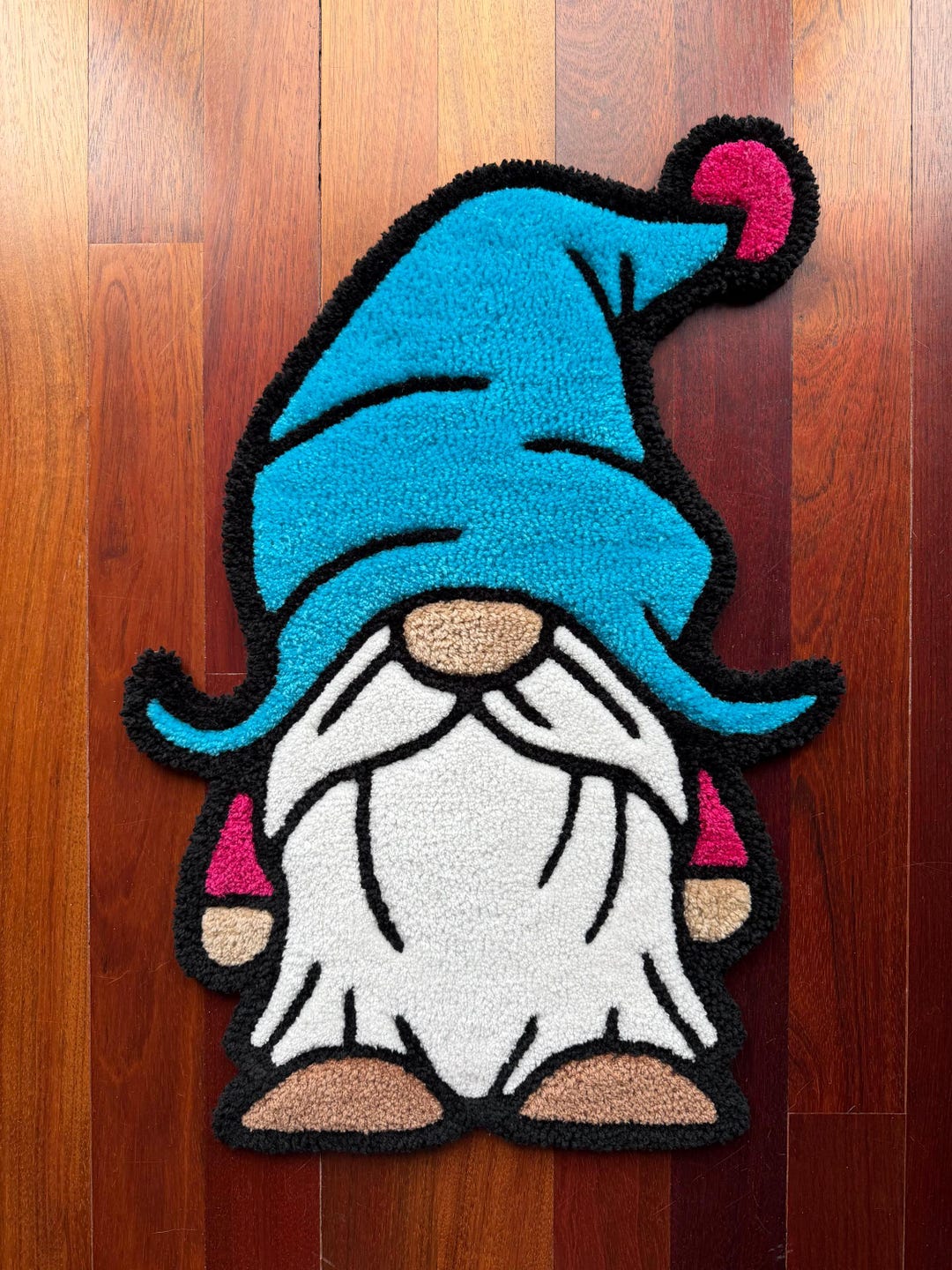 Handmade Gnome Rug – Tufted Gnome Floor Rug – Whimsical Colorful Home ...
