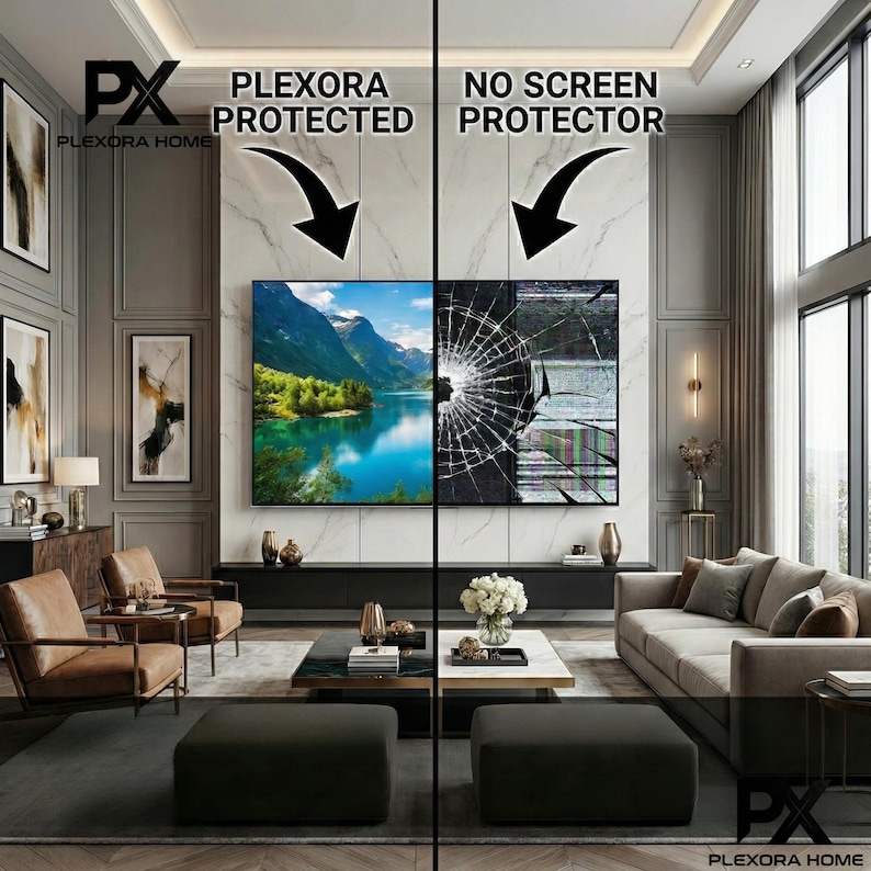 Samsung TV Screen Protector – Custom Fit Clear Acrylic Guard, Scratch ...