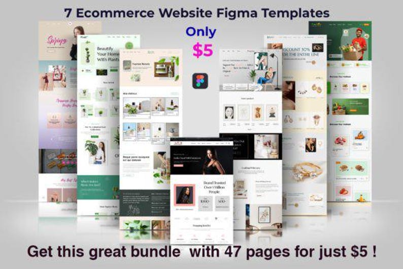 7 Ecommerce Figma Templates & UI UX Design Kit - Etsy Canada