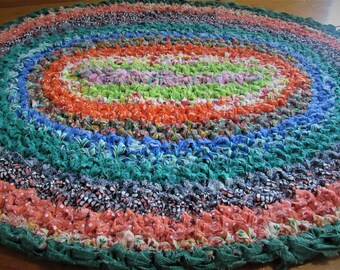 Hand Crocheted Rug | Etsy