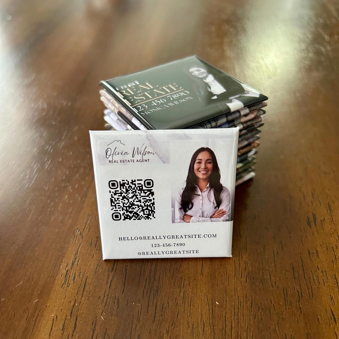 Custom Business Logo Magnets, Real Estate Marketing Magnet ...