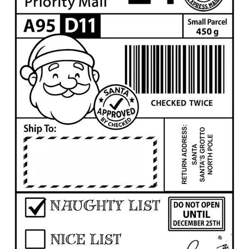 Santa Labels - Etsy