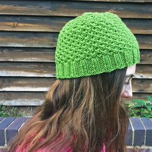 Beanie Hat KNITTING PATTERN Pdf to Make a Box Stitch Beanie, New Born ...