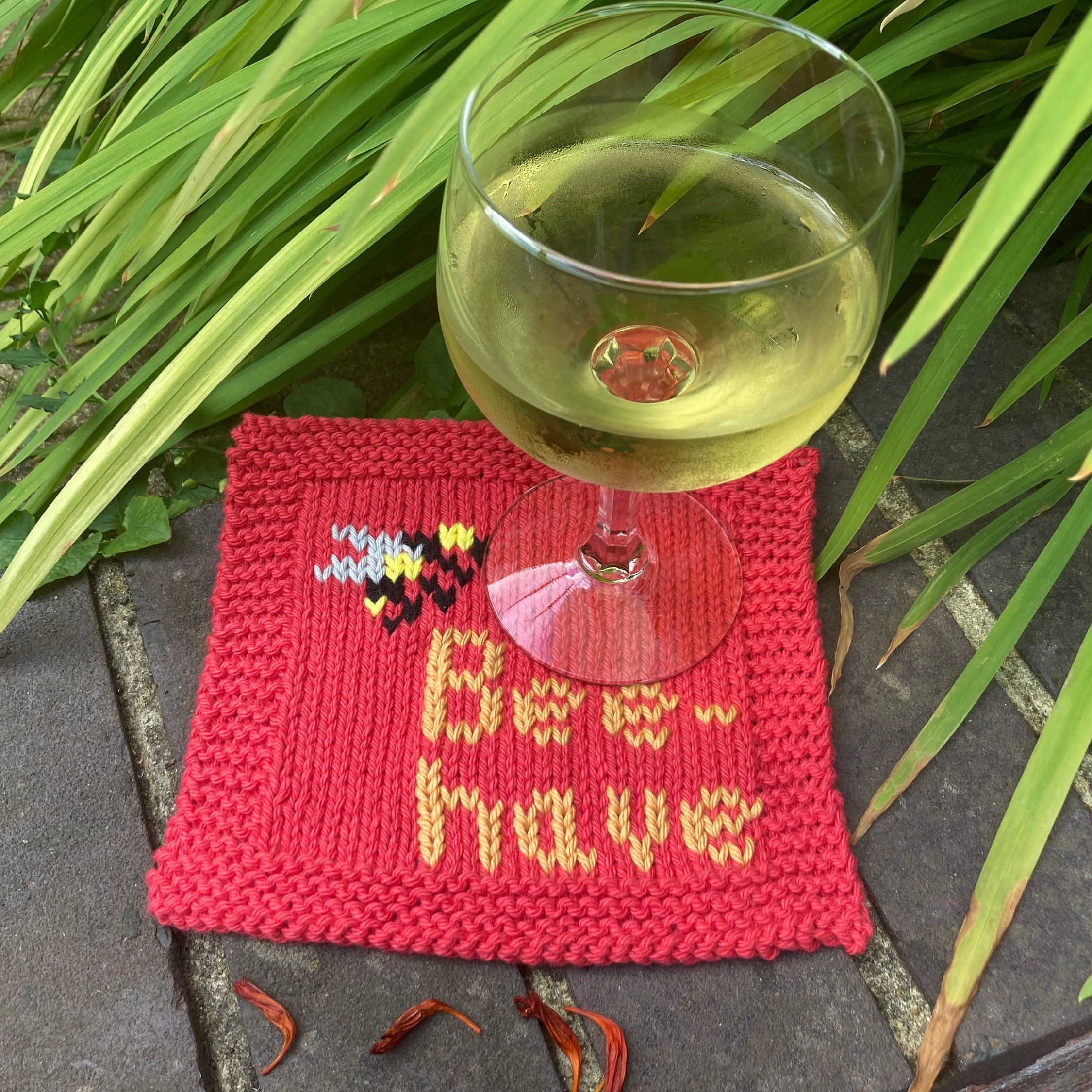 Instant Download KNITTING PATTERN for Bee Slogans Wall Art, Coasters or ...