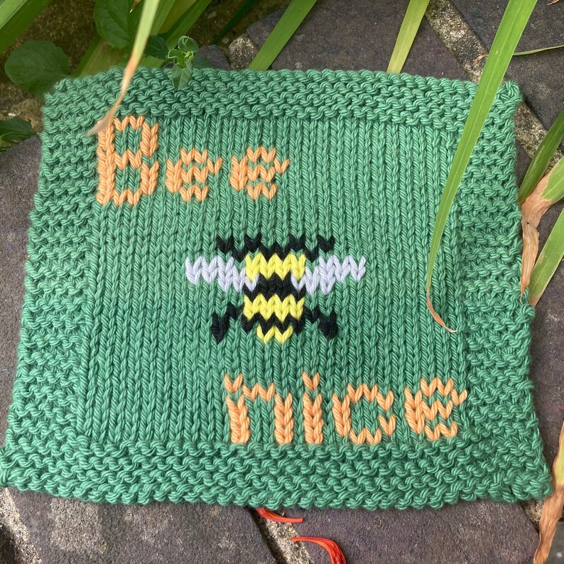 Instant Download KNITTING PATTERN for Bee Slogans Wall Art - Etsy