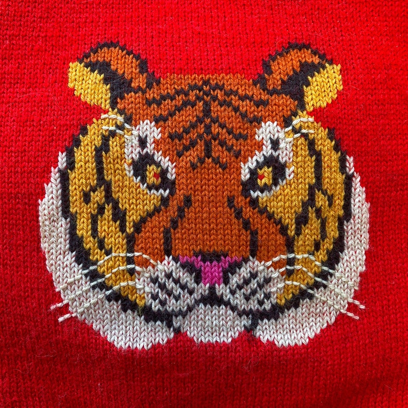 Tiger KNITTING CHART, Big Cats Knitting Pattern, Instant Download Pdf ...