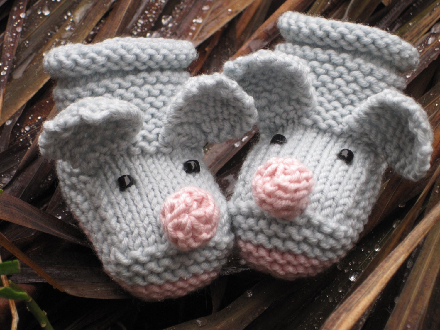 BABY KNITTING PATTERN in Pdf - Little Mice Baby Booties - Etsy UK