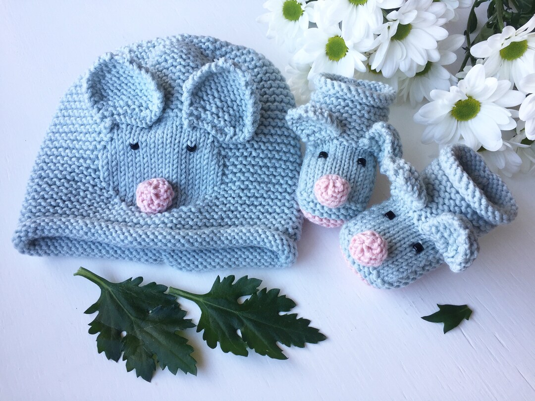 BABY KNITTING PATTERNS in Pdf- Little Mouse Baby Hat and Little Mice ...