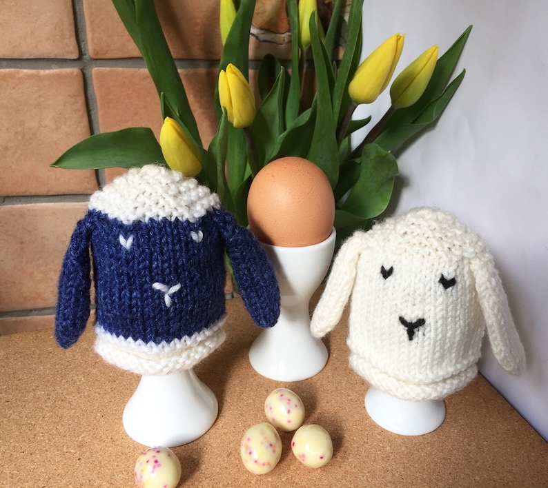 Egg Cosy KNITTING PATTERN in Pdf - Easter Sheep Egg Cosies, DIY ...