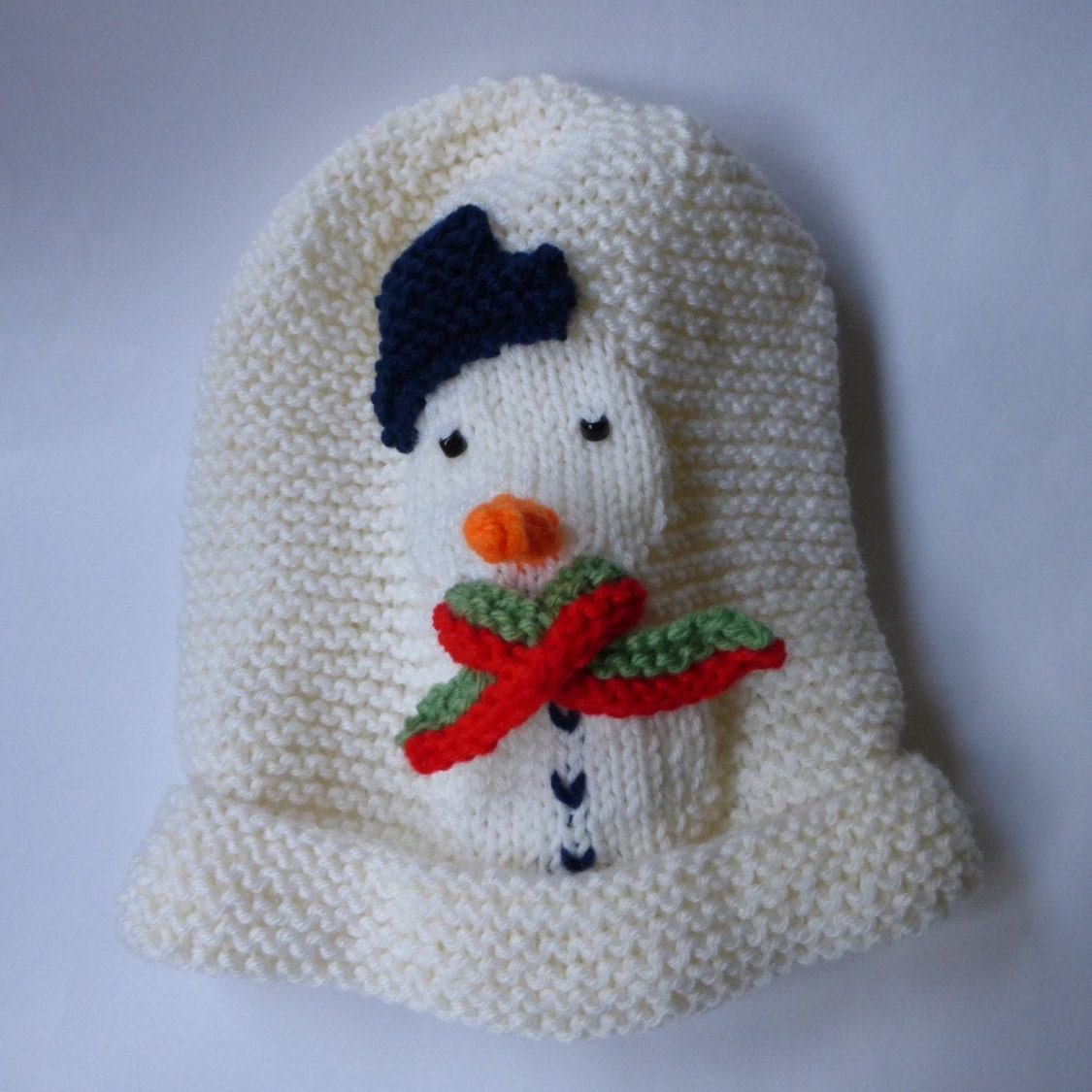 Baby Hat KNITTING PATTERN in Pdf - Make This Snowman Hat as a DIY Gift ...