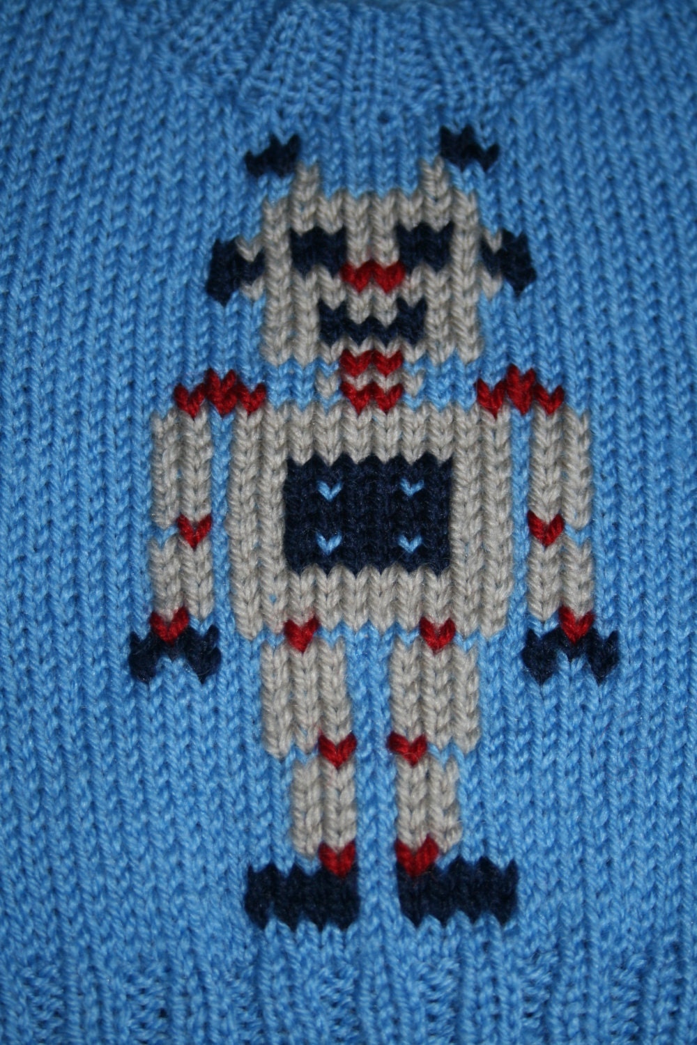 KNITTING PDF PATTERN Robot Robert Sweater for Babies and - Etsy