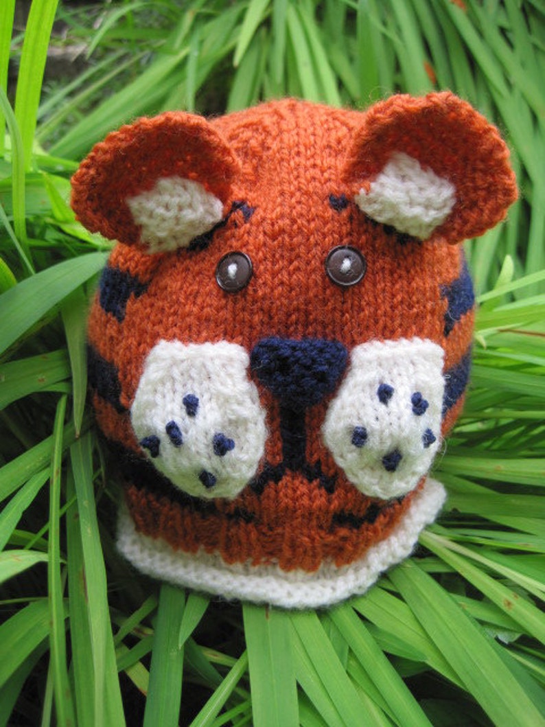 Tiger Baby KNITTING PATTERN in Pdf Tiger Paws Baby Hat and - Etsy
