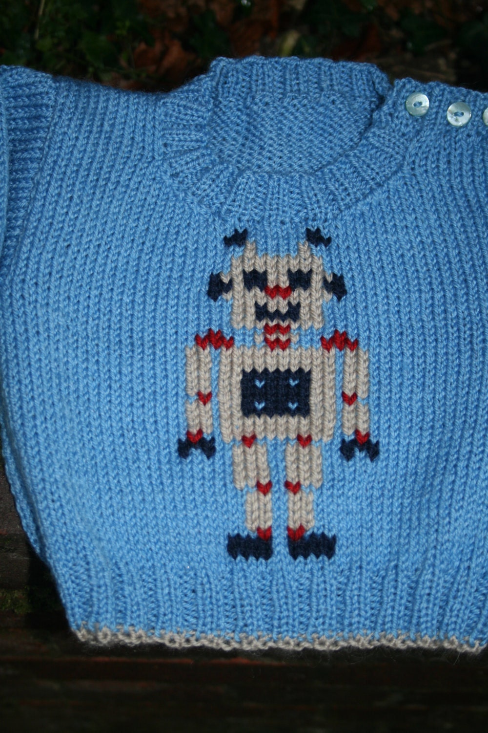 KNITTING PDF PATTERN Robot Robert Sweater for Babies and - Etsy