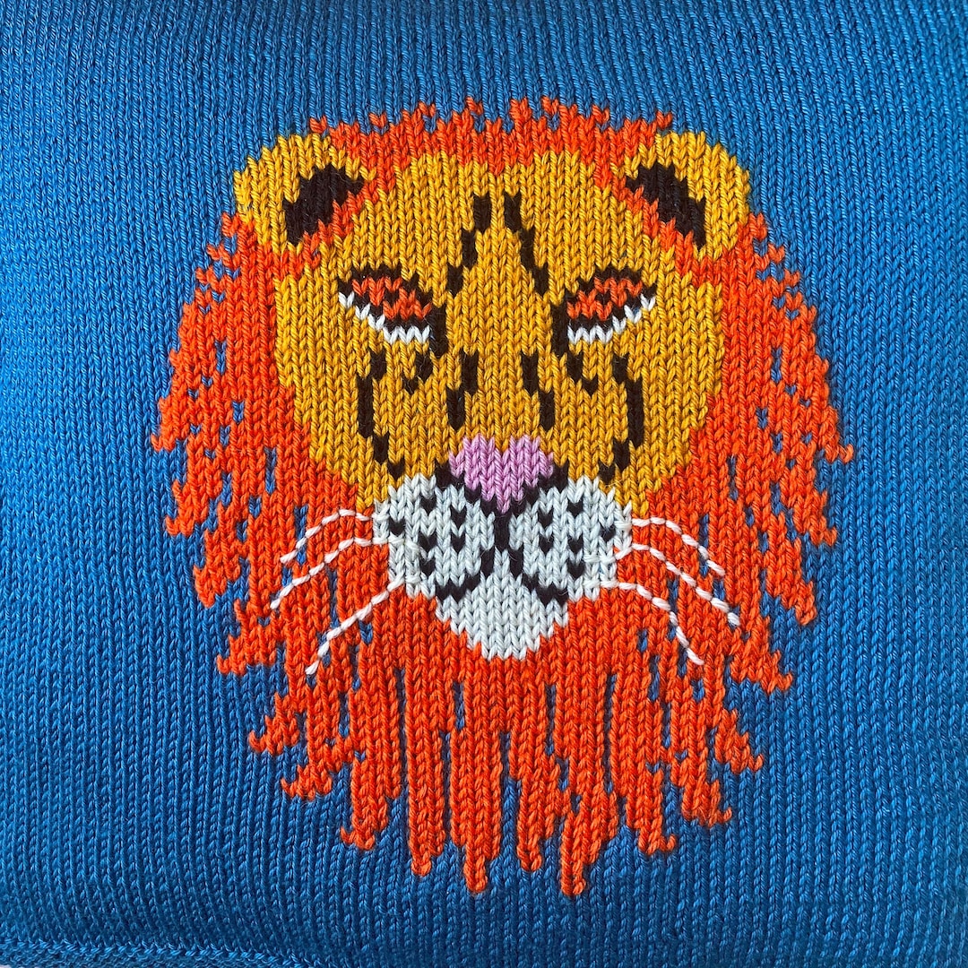 KNITTING CHART for a Lion Motif, Big Cats Knitting Pattern, Instant ...