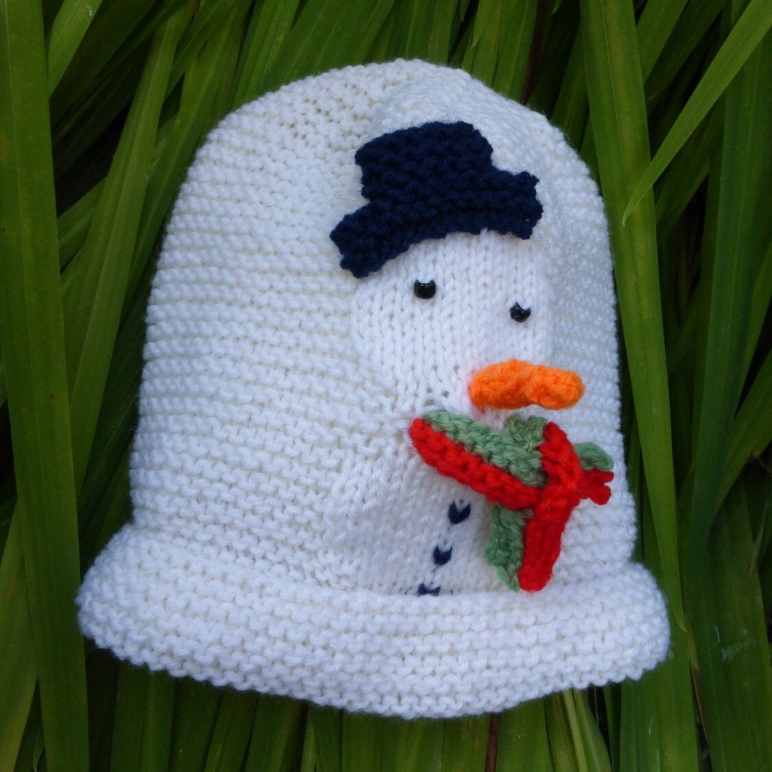 Baby Hat KNITTING PATTERN in Pdf - Make This Snowman Hat as a DIY Gift ...
