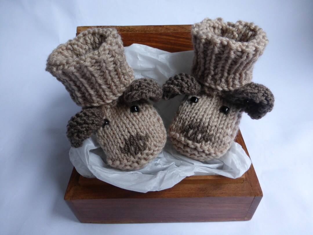 Baby Booties KNITTING PATTERN - Puppy Dog Baby Booties - PDF Instant ...