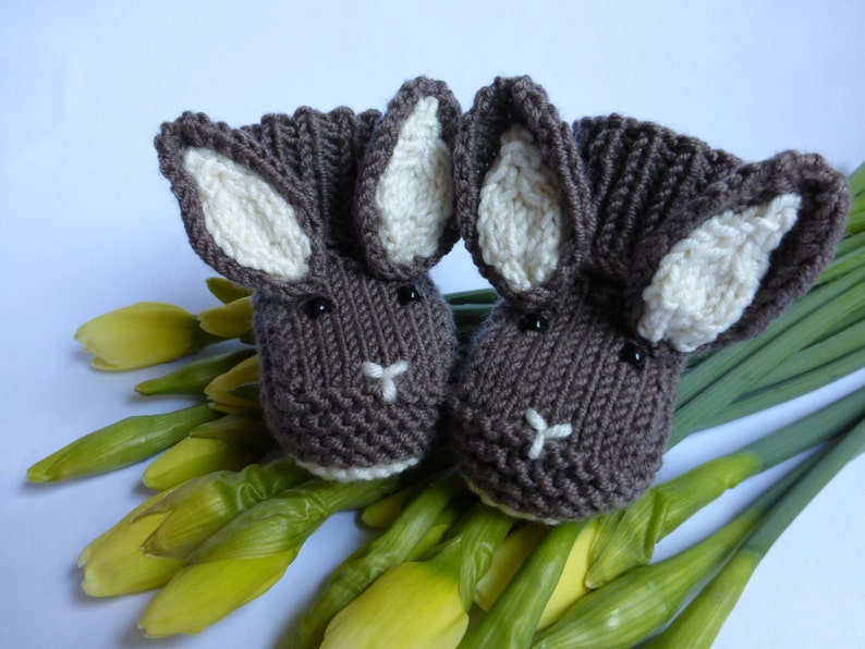 Baby Bunny Booties Knitting Pattern Easter Bunny Baby - Etsy
