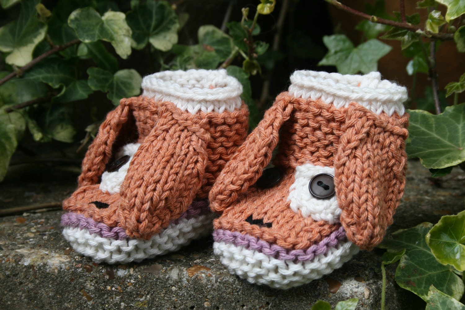 BABY KNITTING PATTERN in Pdf Playful Puppy Baby Booties - Etsy