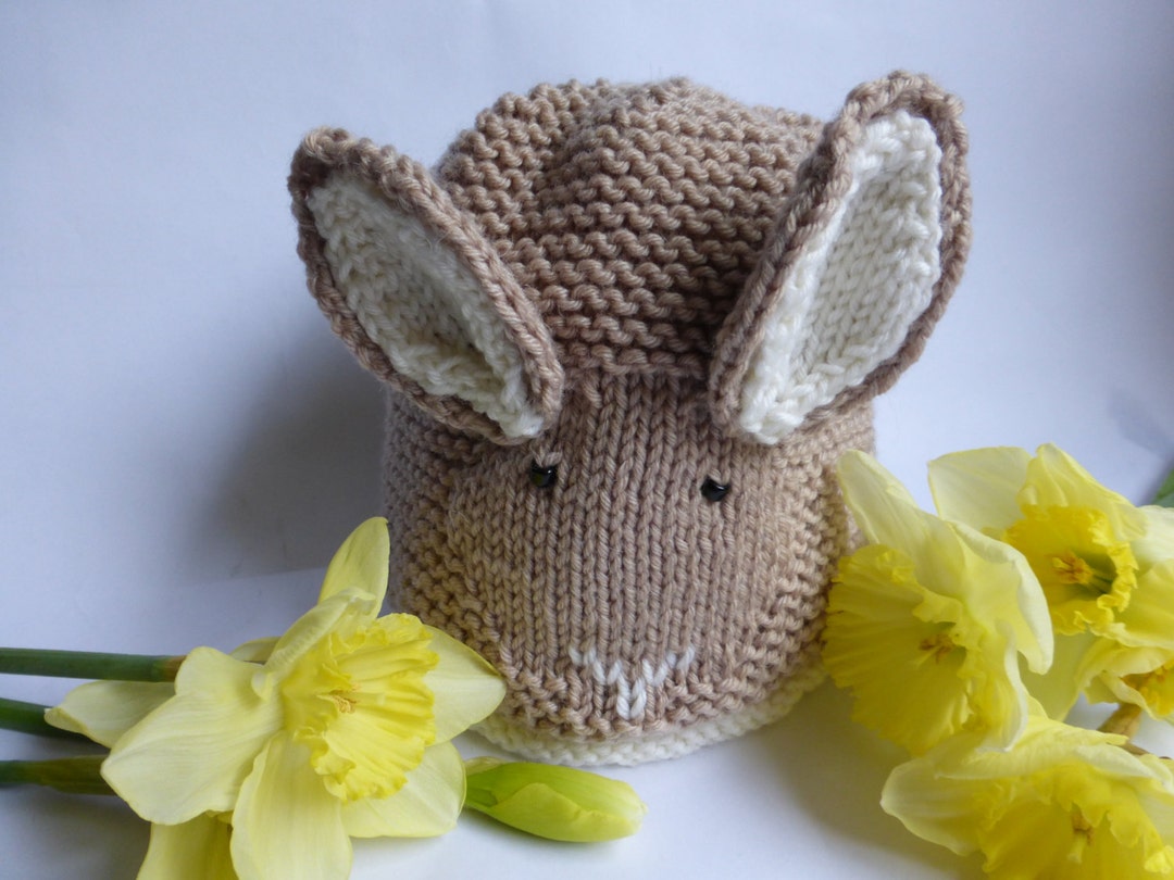 Baby Bunny Hat KNITTING PATTERN in Pdf | A Cute Bunny Knit for an ...