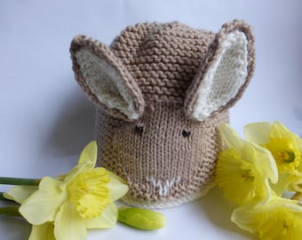 Knit Bunny Hat Pattern Whimsical Animal Beanie Infant - Etsy