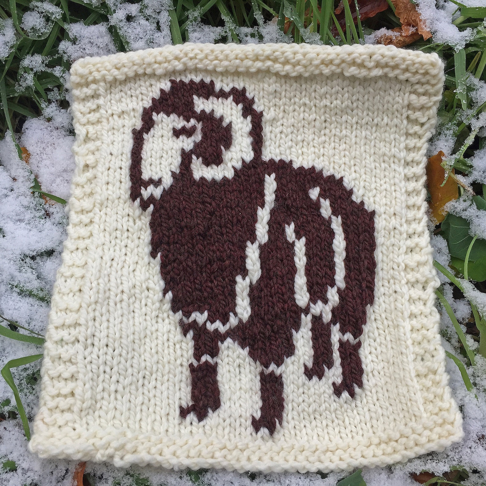 RAM KNITTING CHART, Sheep Motif Chart for Knitters, Instant Download ...