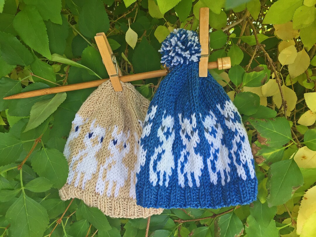 Baby Alpacas Hat KNITTING PATTERN - DIY Beanie Pattern for a Baby ...