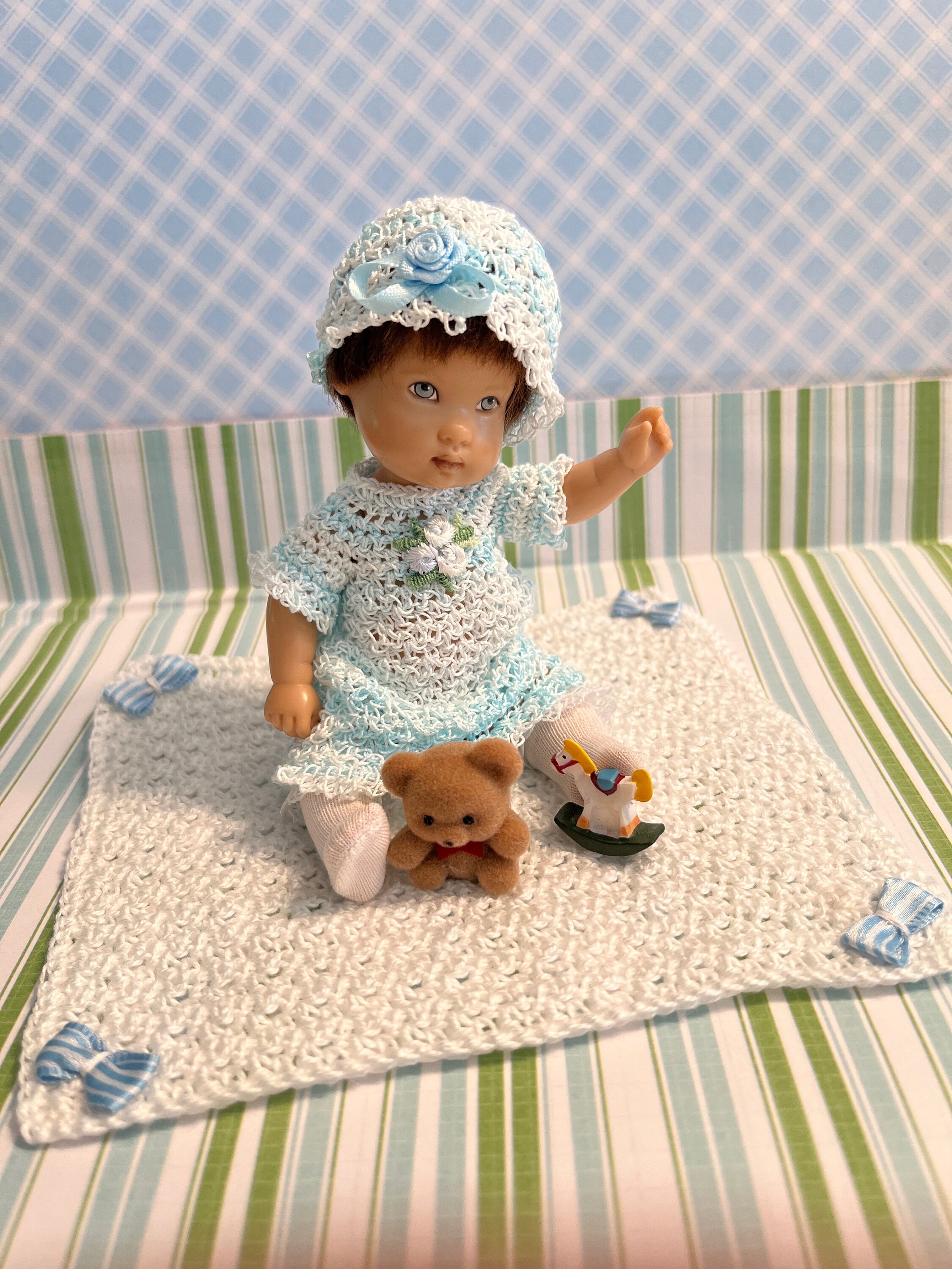 DOLL CLOTHES Baby Blue for 6 Baby Dolls Ellery Kish by JDL Doll Clothes ...