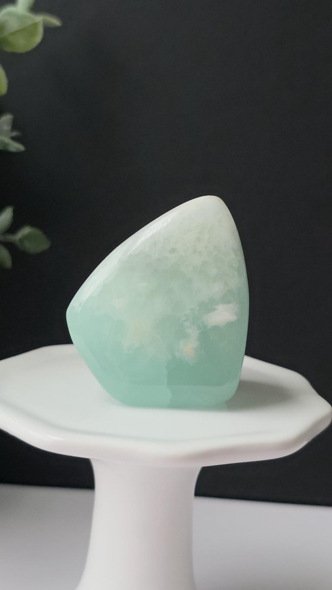 Caribbean Calcite Free Form | Polished Ocean Vibe Blue Mineral Specimen ...