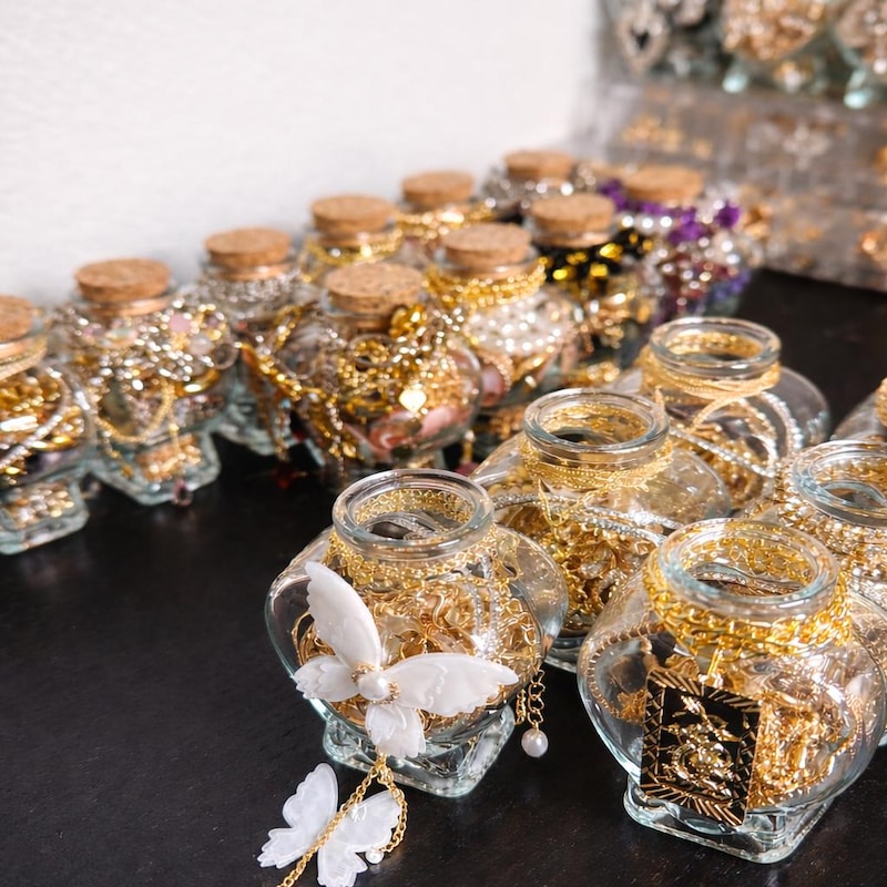 Jewelry Jar Gold Toned - Etsy