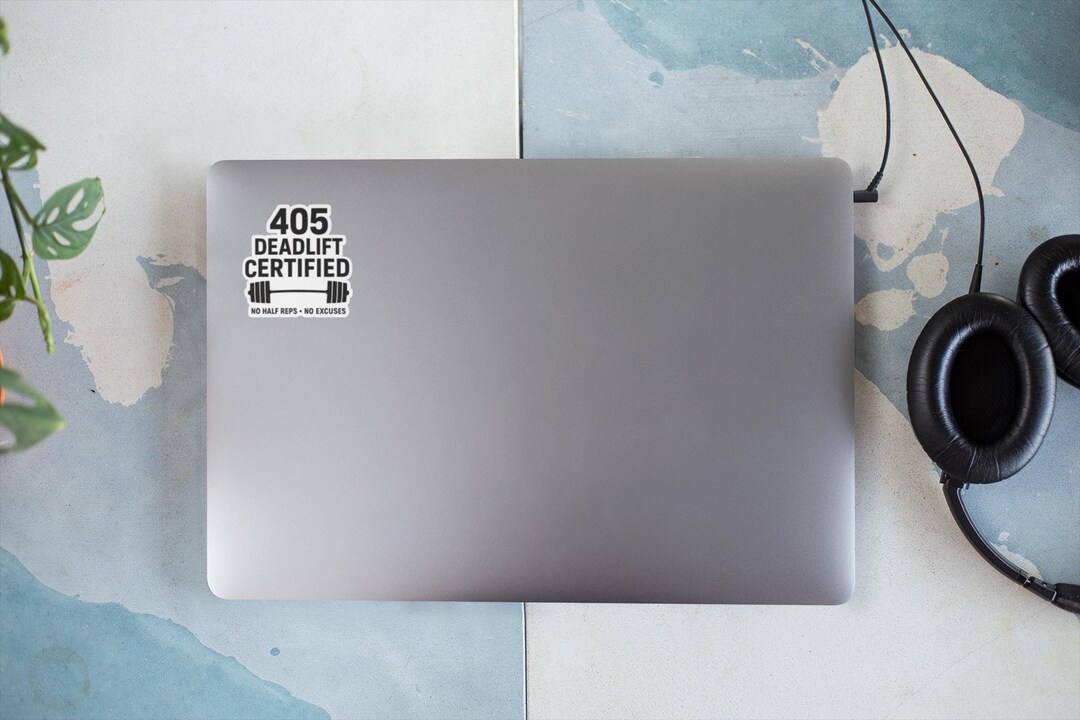 405 Deadlift Certified Sticker | Barbell Weightlifting Decal - Etsy