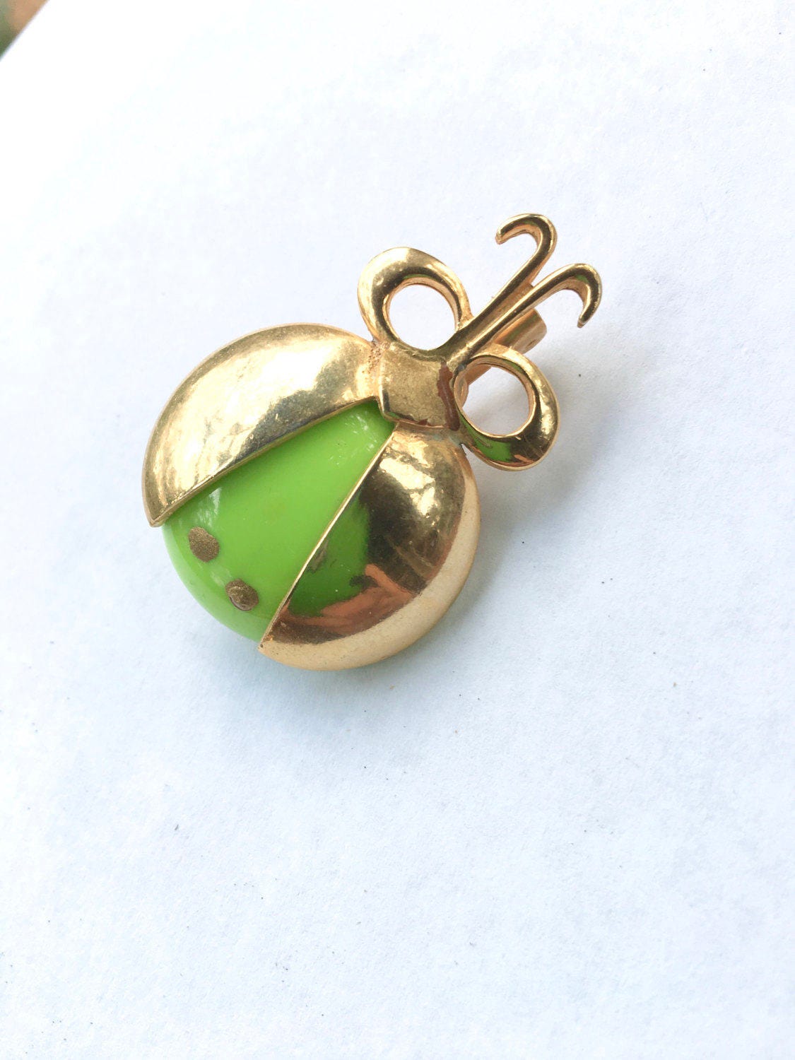 Green & Gold Beetle Bug Brooch Vintage Figural Fun Fashion Jewelry - Etsy