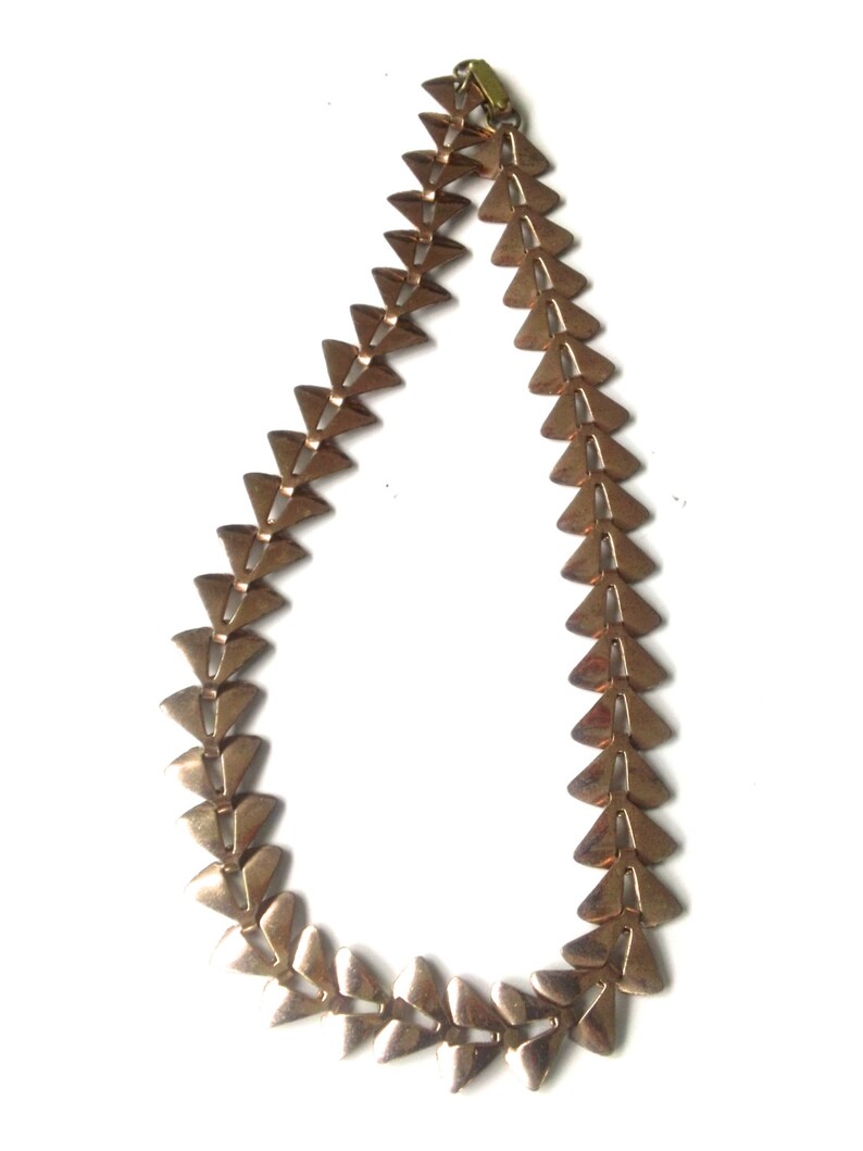 Antique Copper Choker Necklace Retro Style Delicate Pink - Etsy