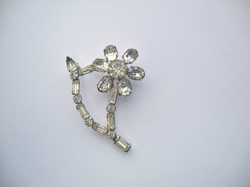 Vintage Rhinestone Flower Brooch Juliana Style Figural Jewelry - Etsy