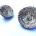 Blue Rhinestone Buttons Set of 2 Domed DIY Sewing Crafting Jewelry ...
