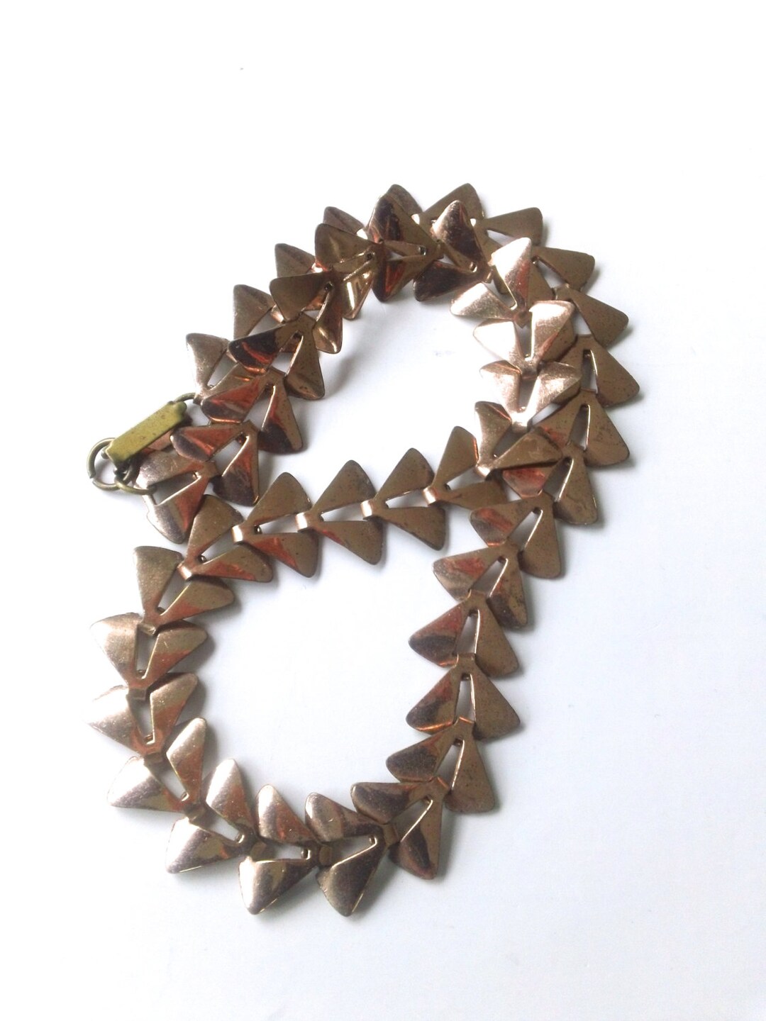 Antique Copper Choker Necklace Retro Style Delicate Pink - Etsy