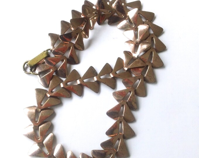 Antique Copper Choker Necklace Retro Style Delicate Pink Fashion ...