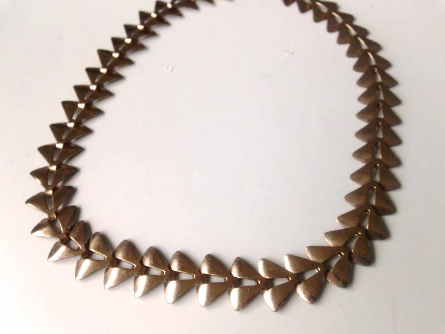 Antique Copper Choker Necklace Retro Style Delicate Pink - Etsy