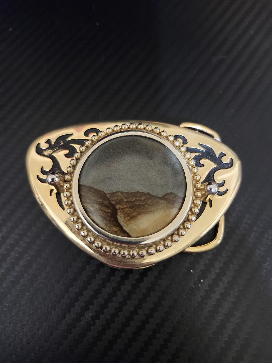 Rare Vintage Western Triangular Belt Buckle With a Genuine Middle ...