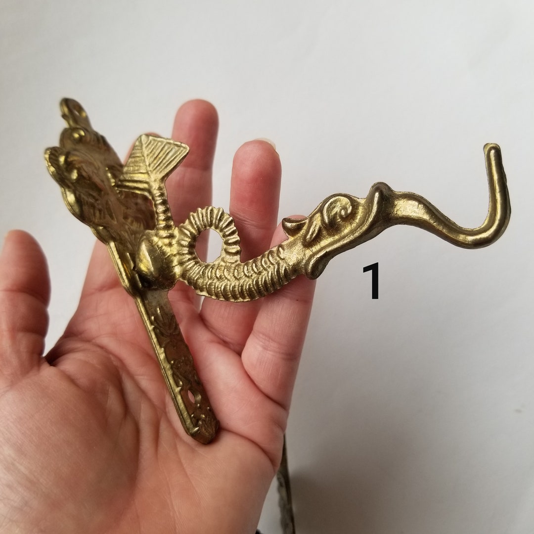 Serpent Wall Hook / Brass Fish Wall Hook / Snake Wall Hook / Sea ...
