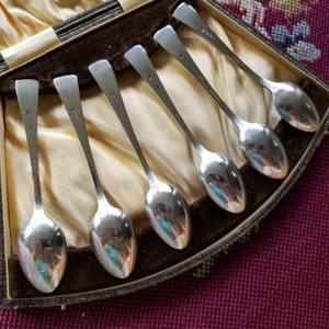 Boxed Set of Art Deco Demitasse Spoons (4 5/8 Inches) / RD692606 EP NS ...