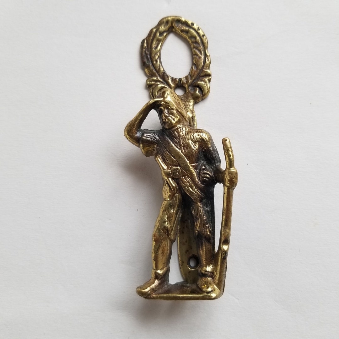 Vintage Small Brass Soldier Door Knocker / Military Themed Brass ...