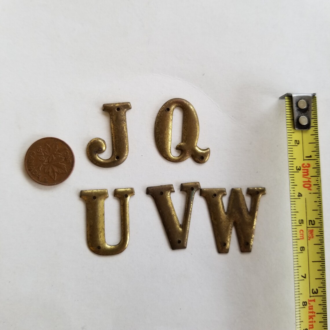 Choice of small stamped brass letters / 1.5 inch letters / | Etsy