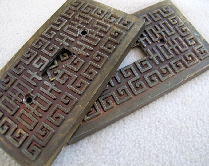 Edmar Greek Key Light Switch Cover Plate (set of 2) / Greek Key Design ...