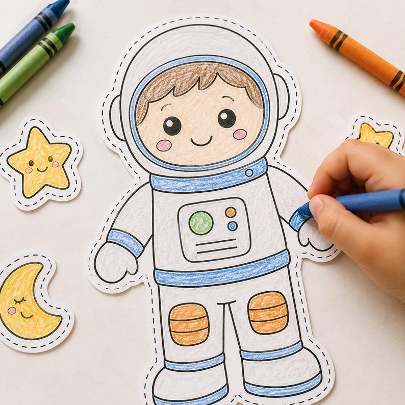 Build an Astronaut | Cut and Paste Activity | Printable Space Craft for ...